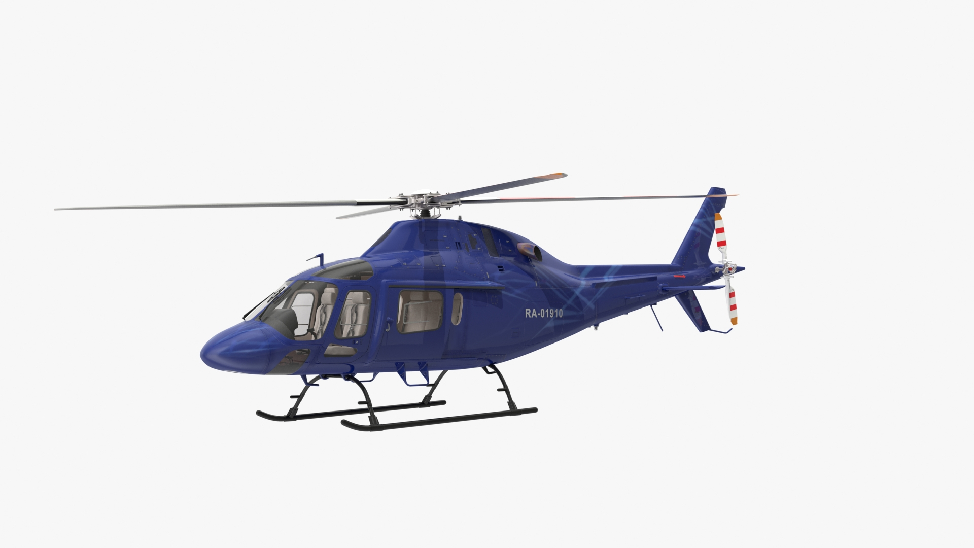 Leonardo AgustaWestland AW119 Helicopter Blue Rigged For Cinema 4D 3D ...