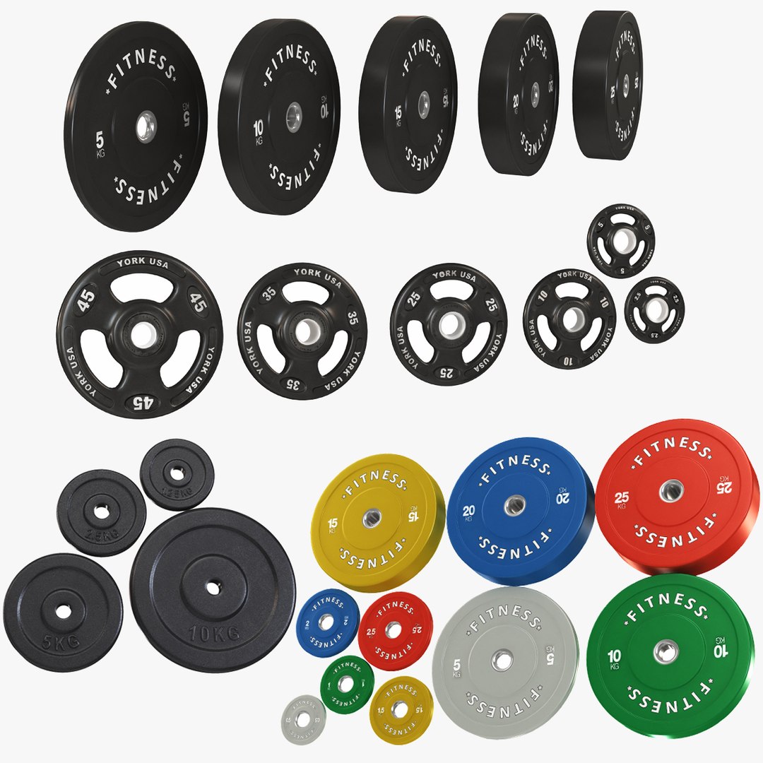3D GYM Barbell Plate Collection Model - TurboSquid 1828212