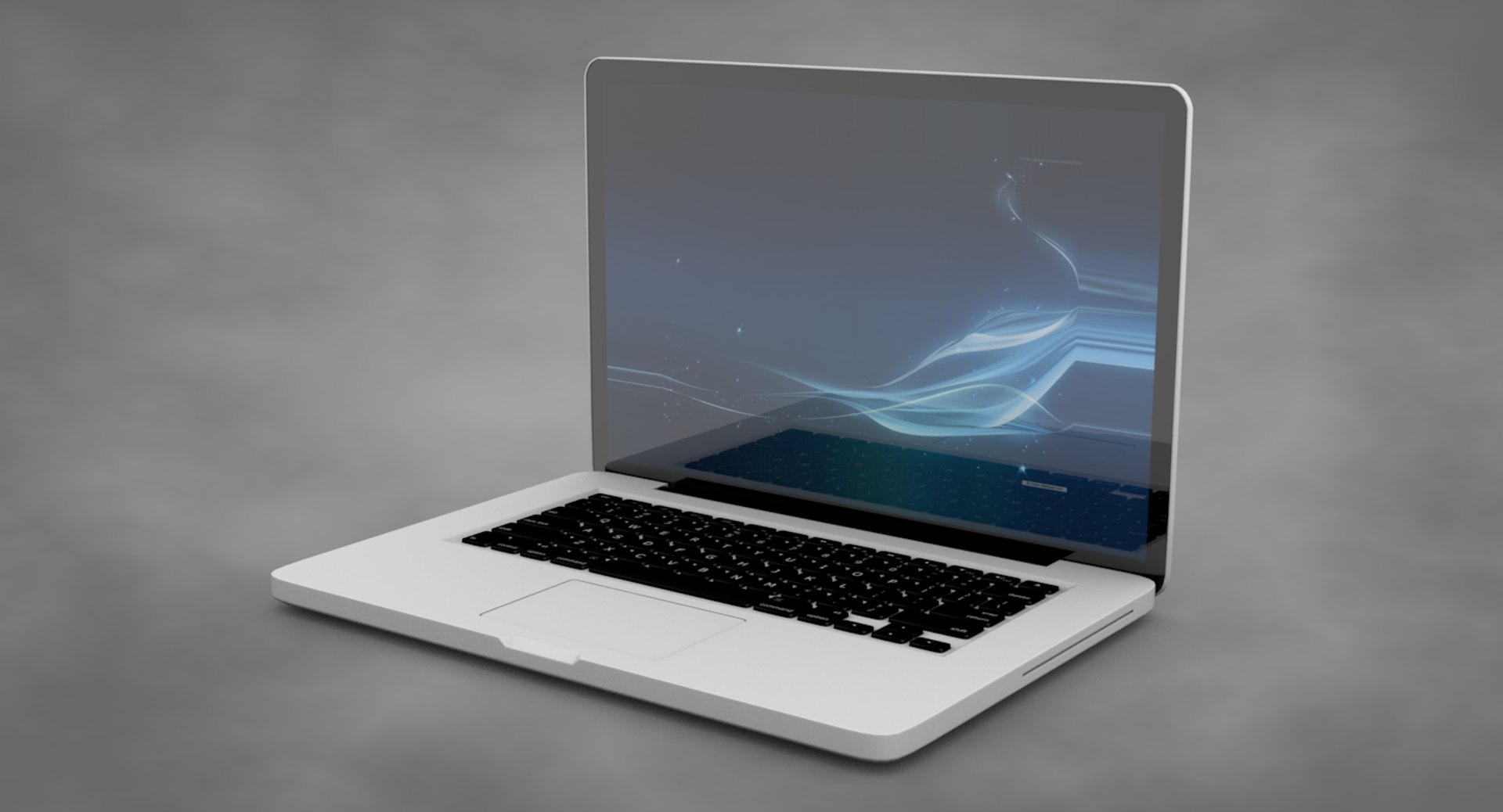 3d Model Realistic Laptop