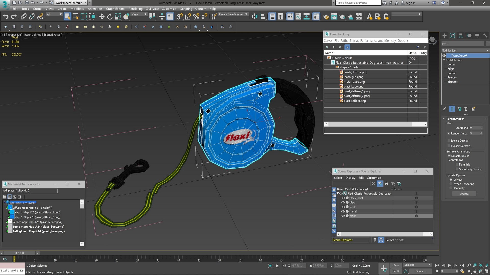 Flexi Classic Retractable Dog Leash 3D Model - TurboSquid 2183264