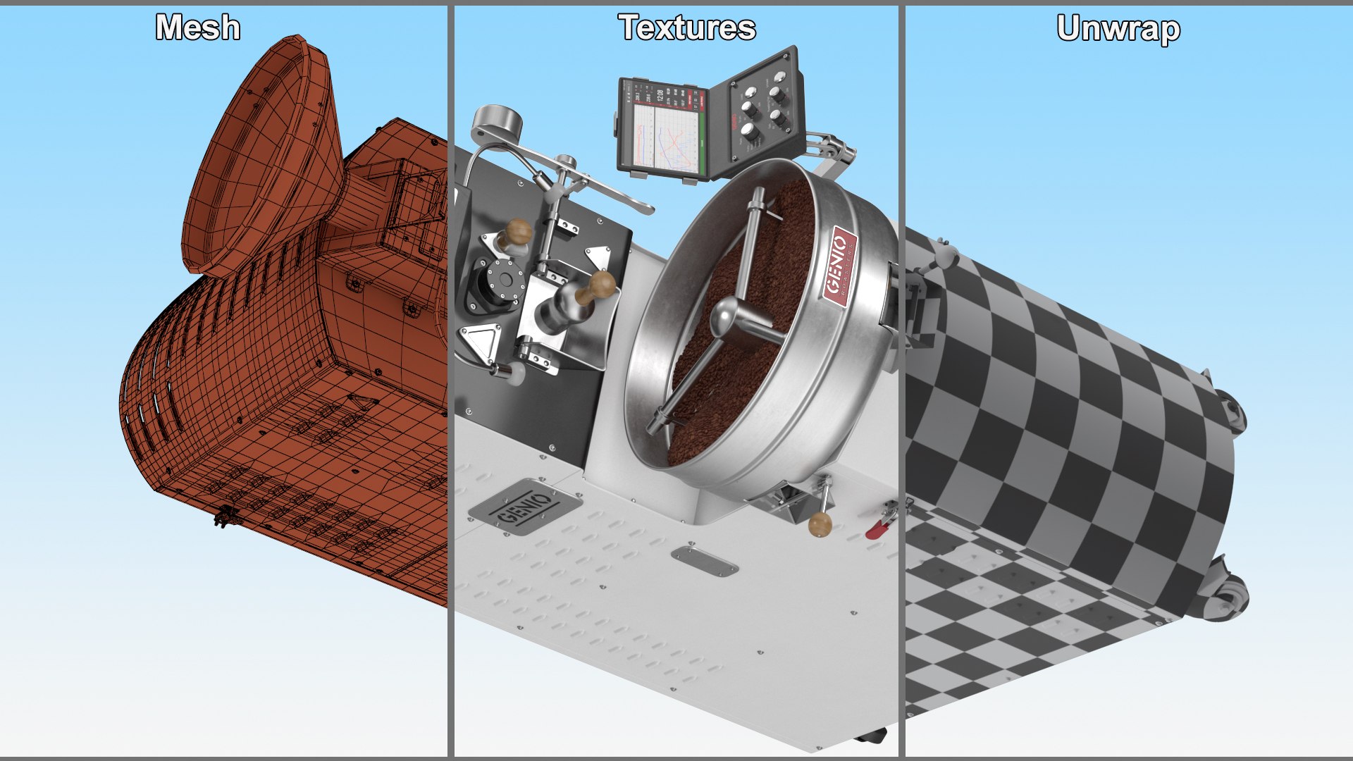 Coffee Roaster Machine GENIO 3D Model - TurboSquid 2193421