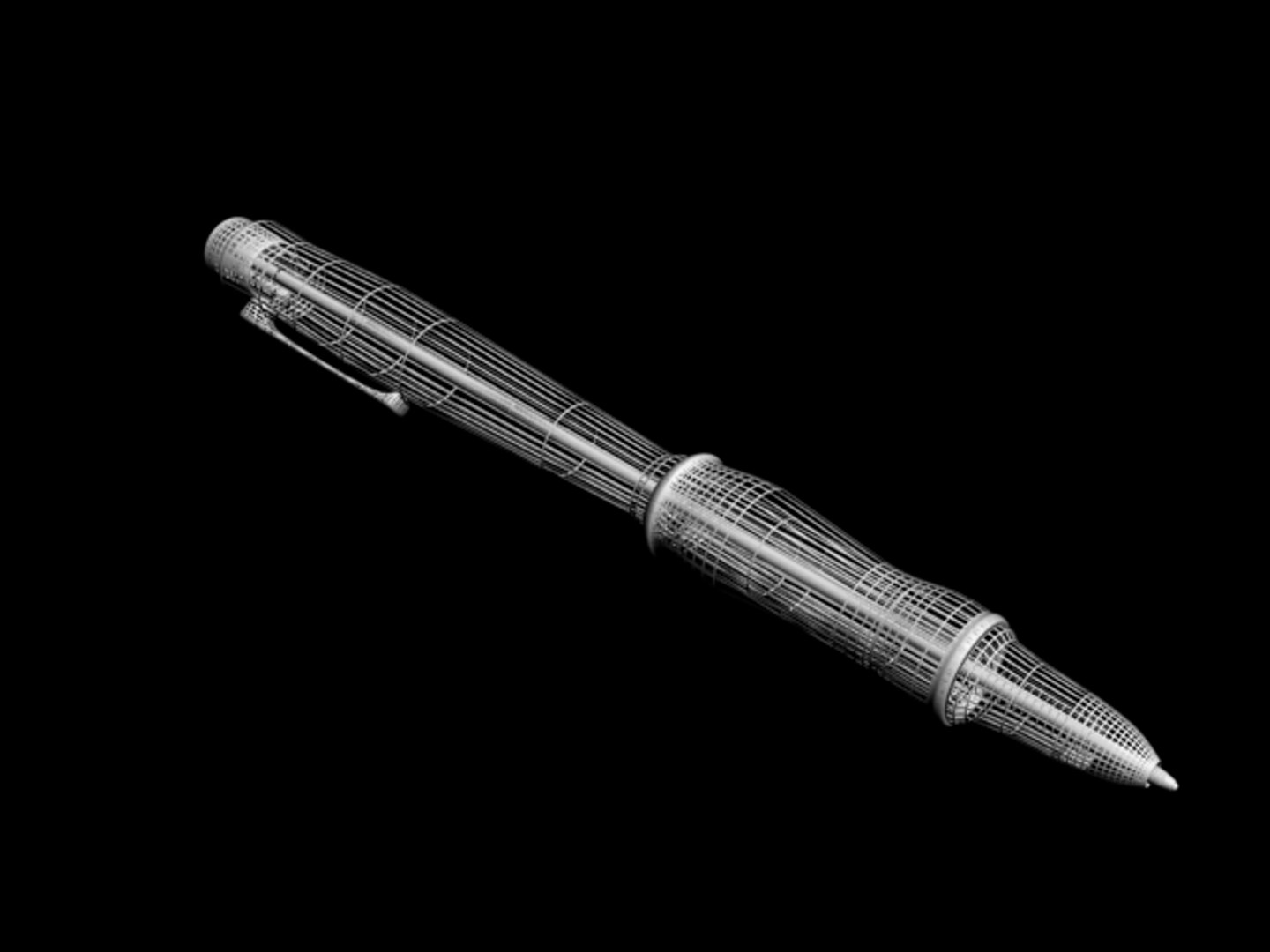 3d Model Retractable Glass Pen