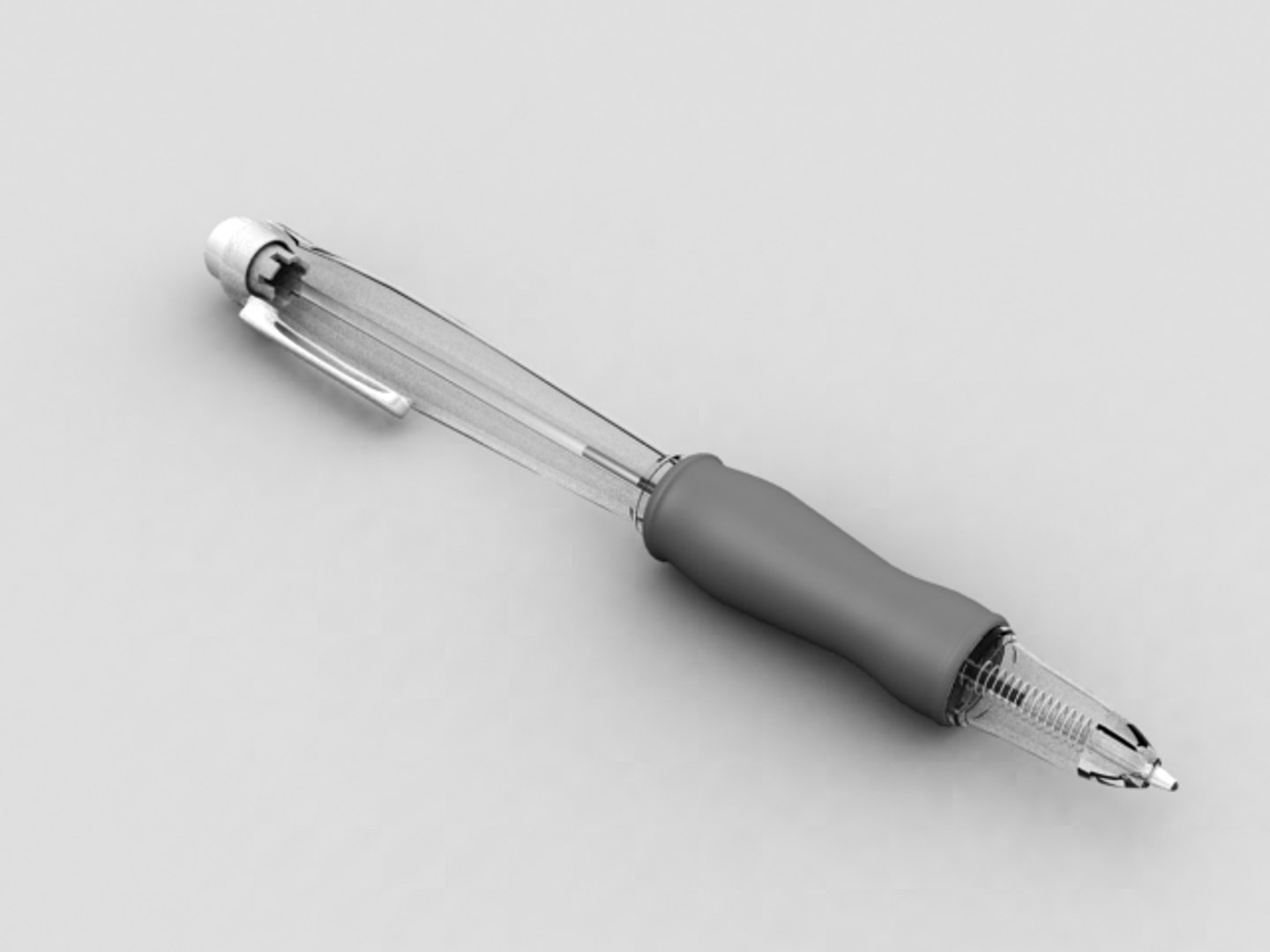 3d Model Retractable Glass Pen