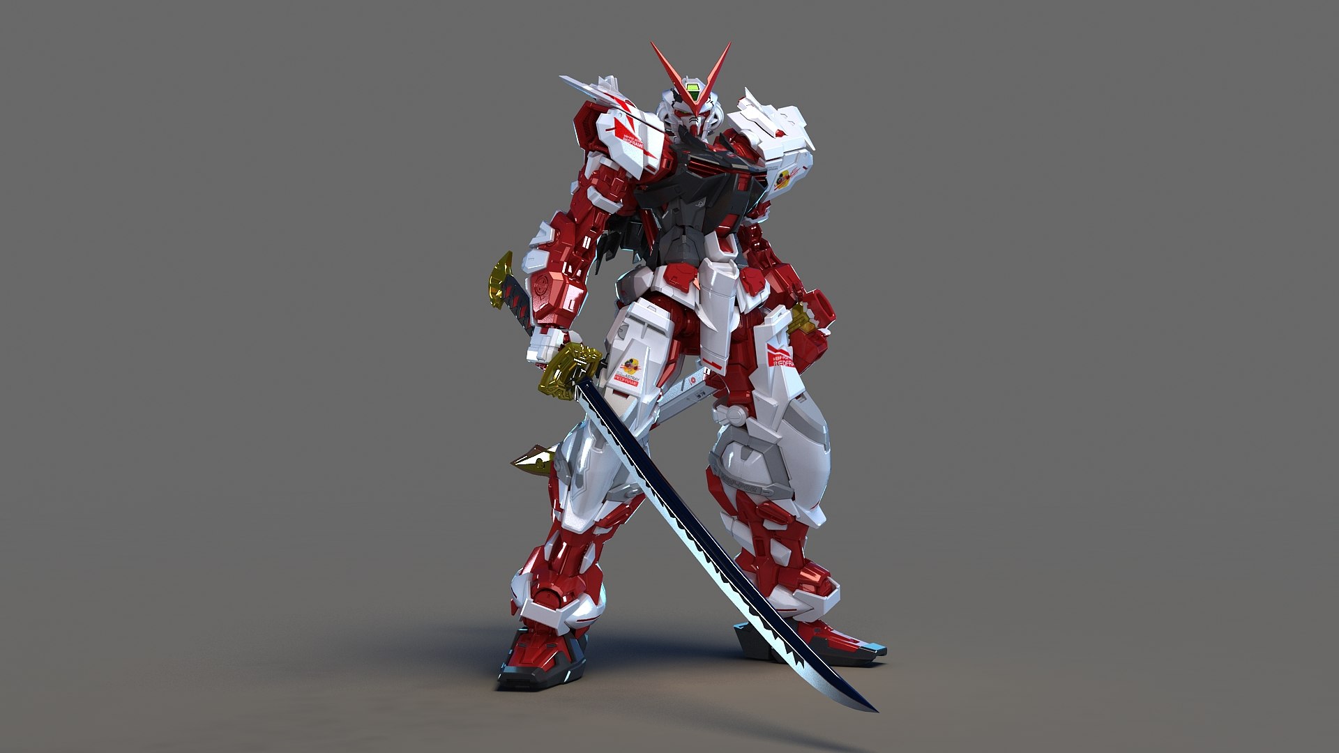 Sci-Fi Robot Fighter Red Astray 3D Model - TurboSquid 2064370
