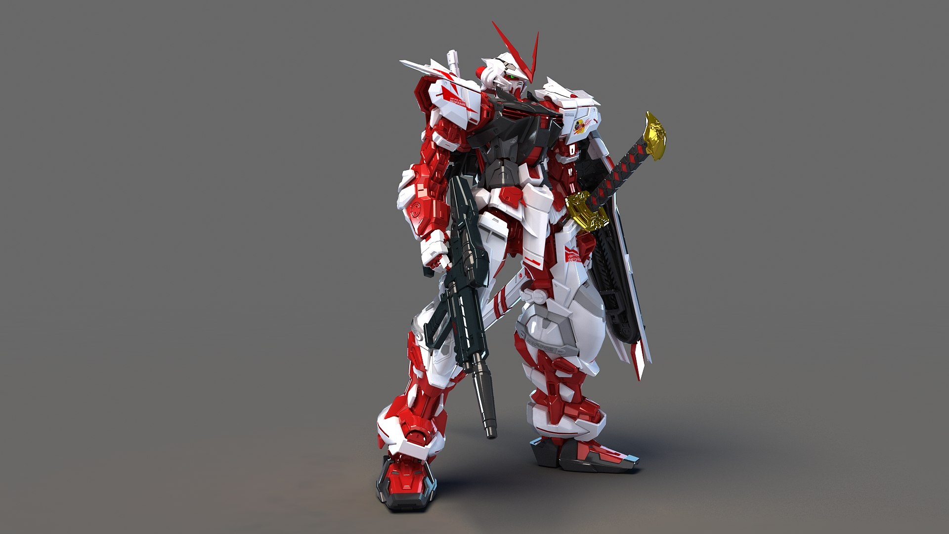 Sci-Fi Robot Fighter Red Astray 3D Model - TurboSquid 2064370