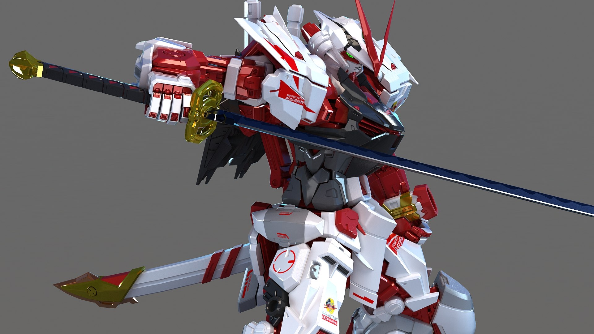Sci-Fi Robot Fighter Red Astray 3D Model - TurboSquid 2064370