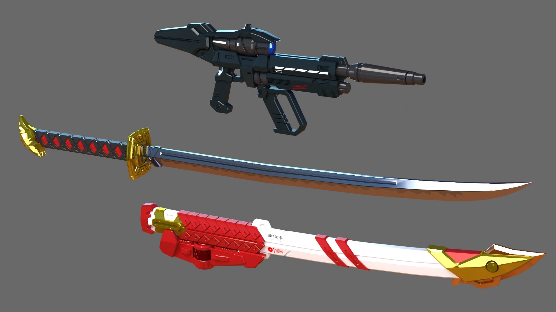 Sci-Fi Robot Fighter Red Astray 3D Model - TurboSquid 2064370