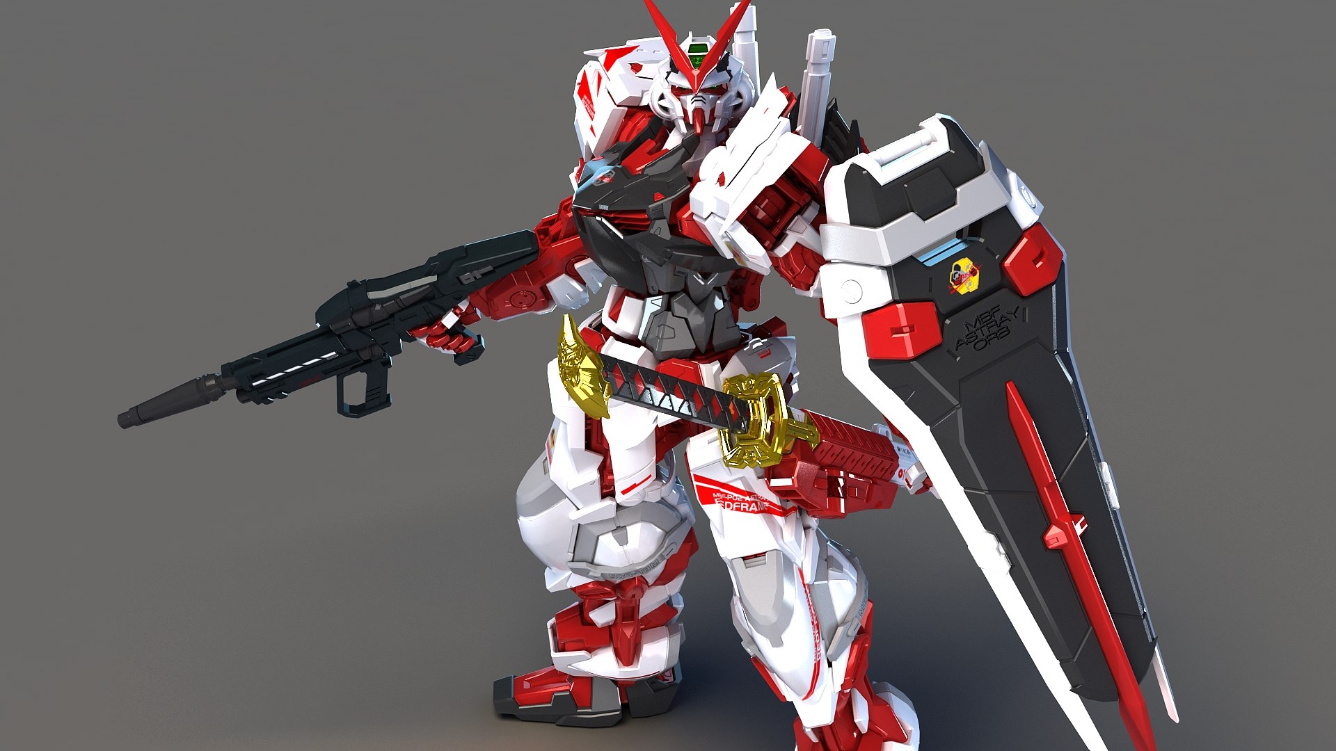 Sci-Fi Robot Fighter Red Astray 3D Model - TurboSquid 2064370