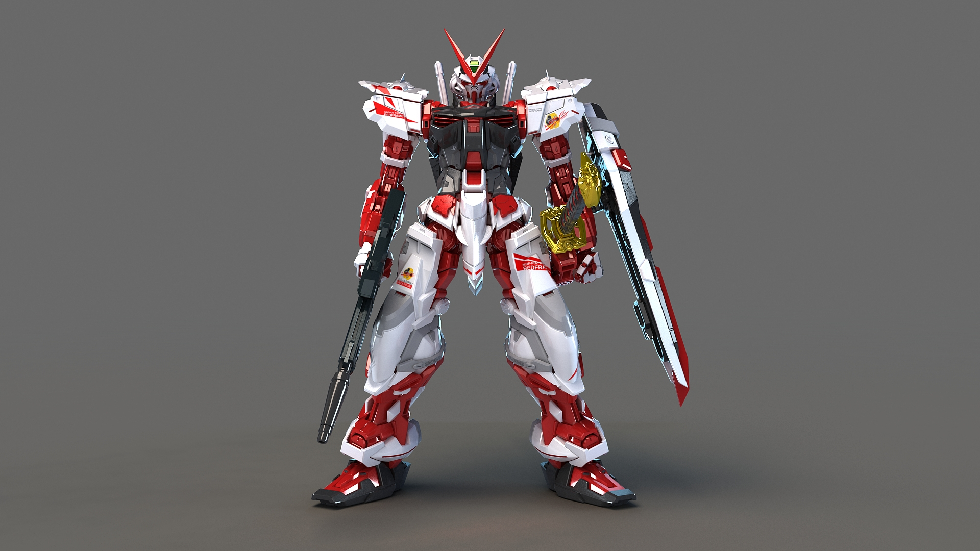 Sci-Fi Robot Fighter Red Astray 3D Model - TurboSquid 2064370