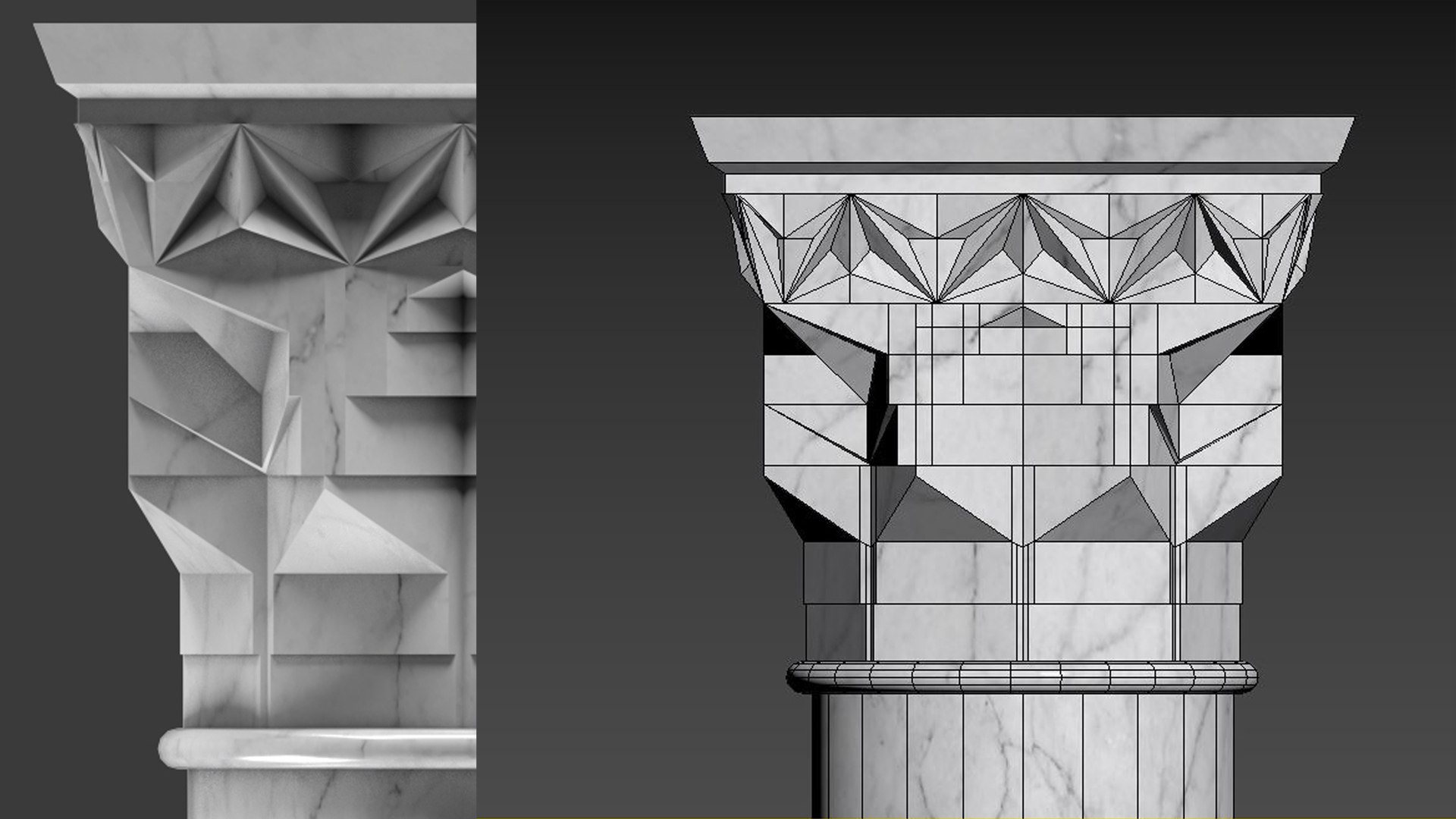 Muqarnas Capital And Column 3D Model - TurboSquid 1788824