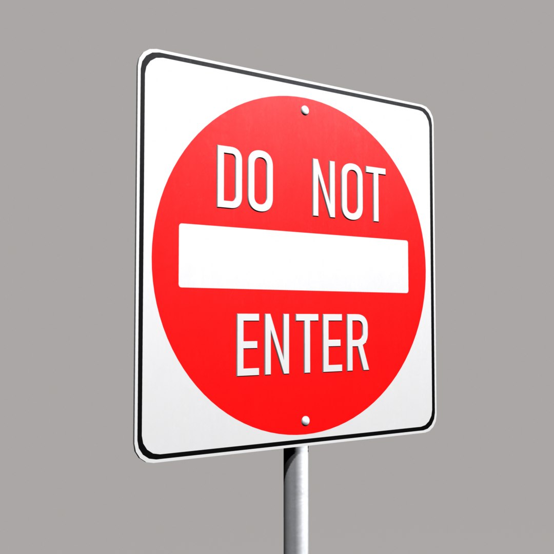 street sign enter 3d 3ds
