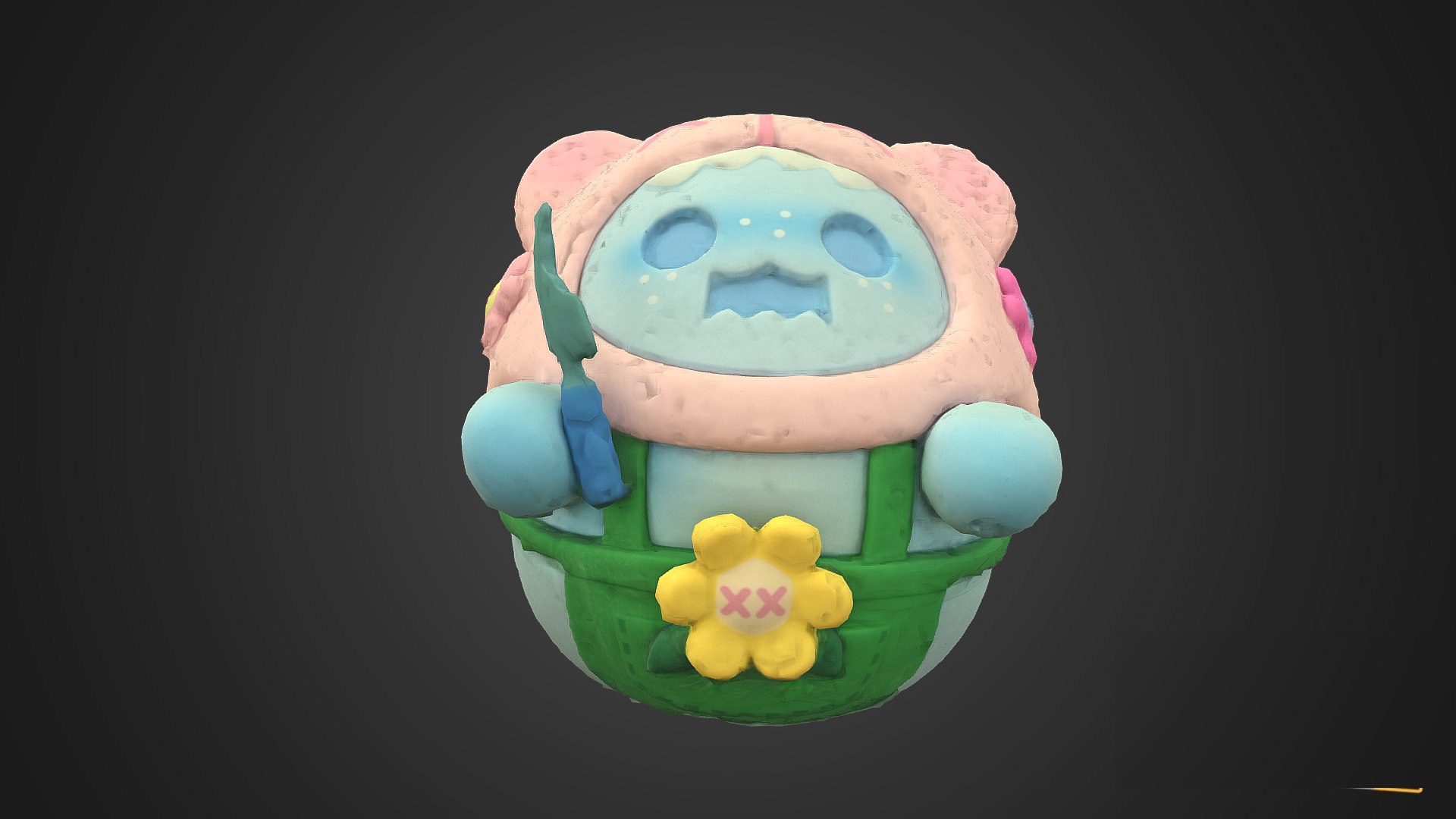 Blue Monster Figure 3D Model - TurboSquid 2015117