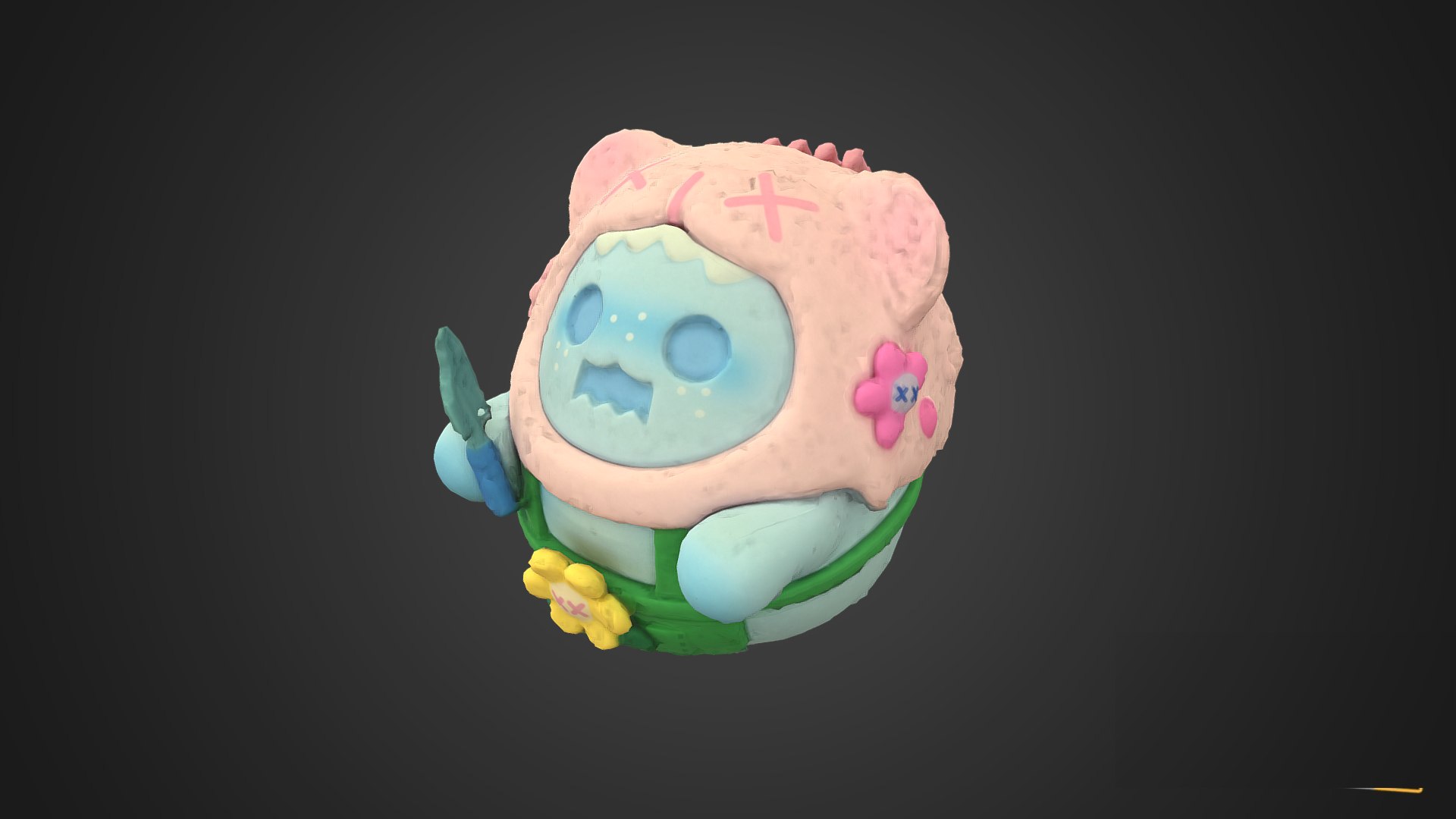 Blue Monster Figure 3D Model - TurboSquid 2015117