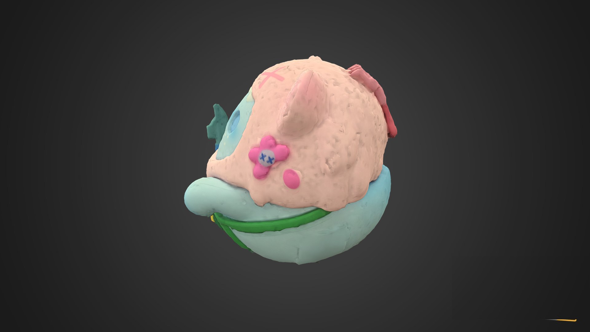 Blue Monster Figure 3D Model - TurboSquid 2015117