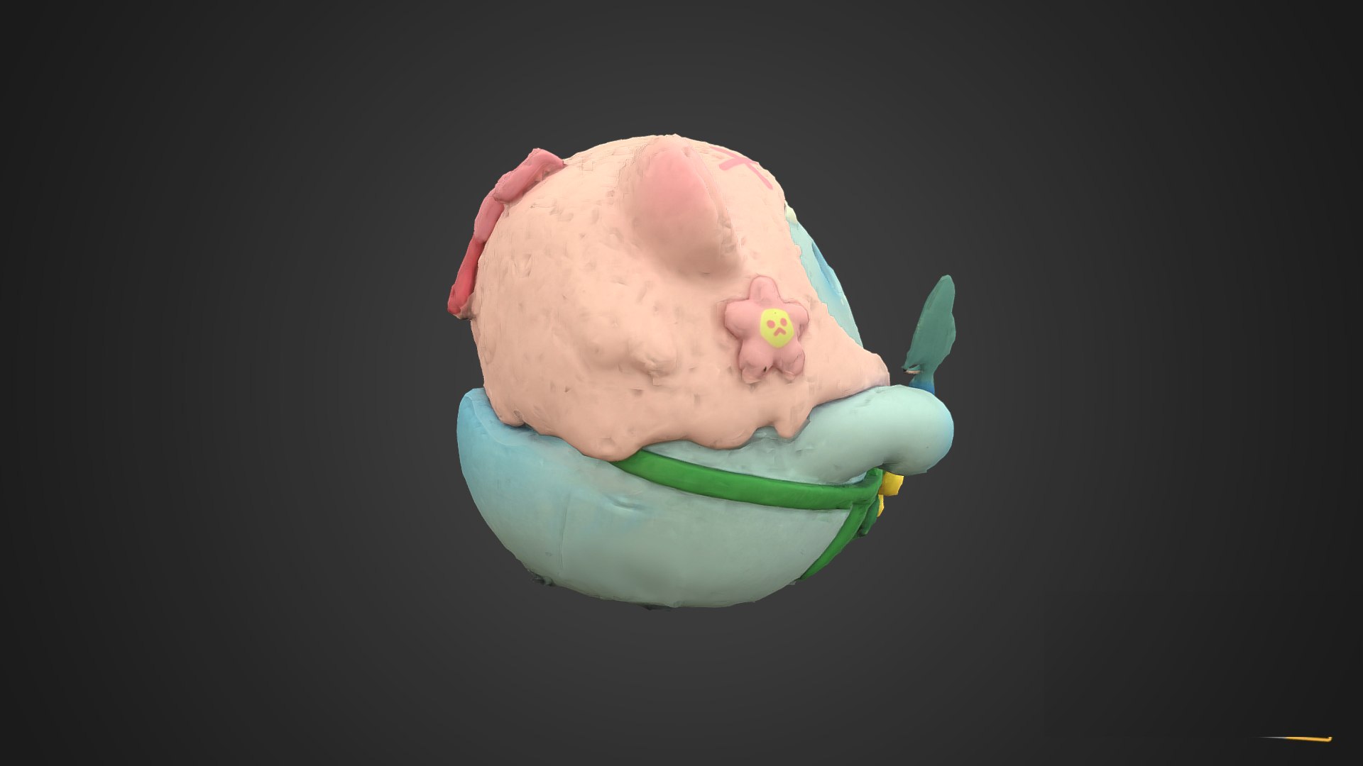 Blue Monster Figure 3D Model - TurboSquid 2015117