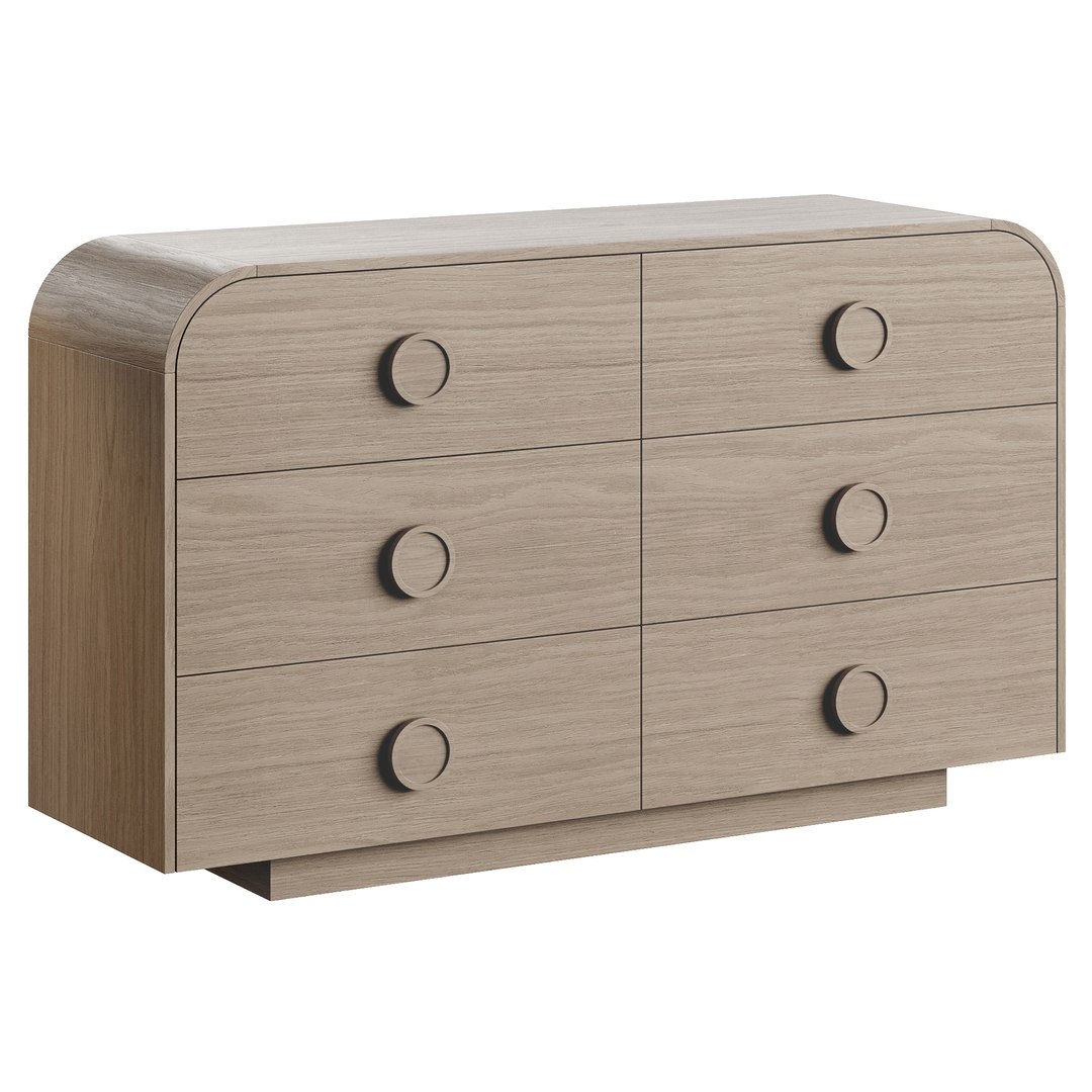 WestElm Sarah Sherman Samuel Knob Dresser 3D Model - TurboSquid 2046192