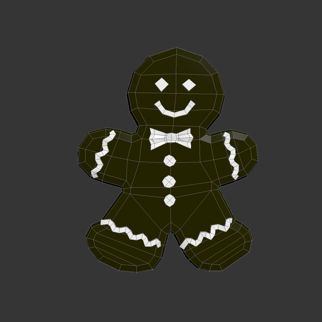 Gingerbread Cookie Ginger Model - TurboSquid 1348160