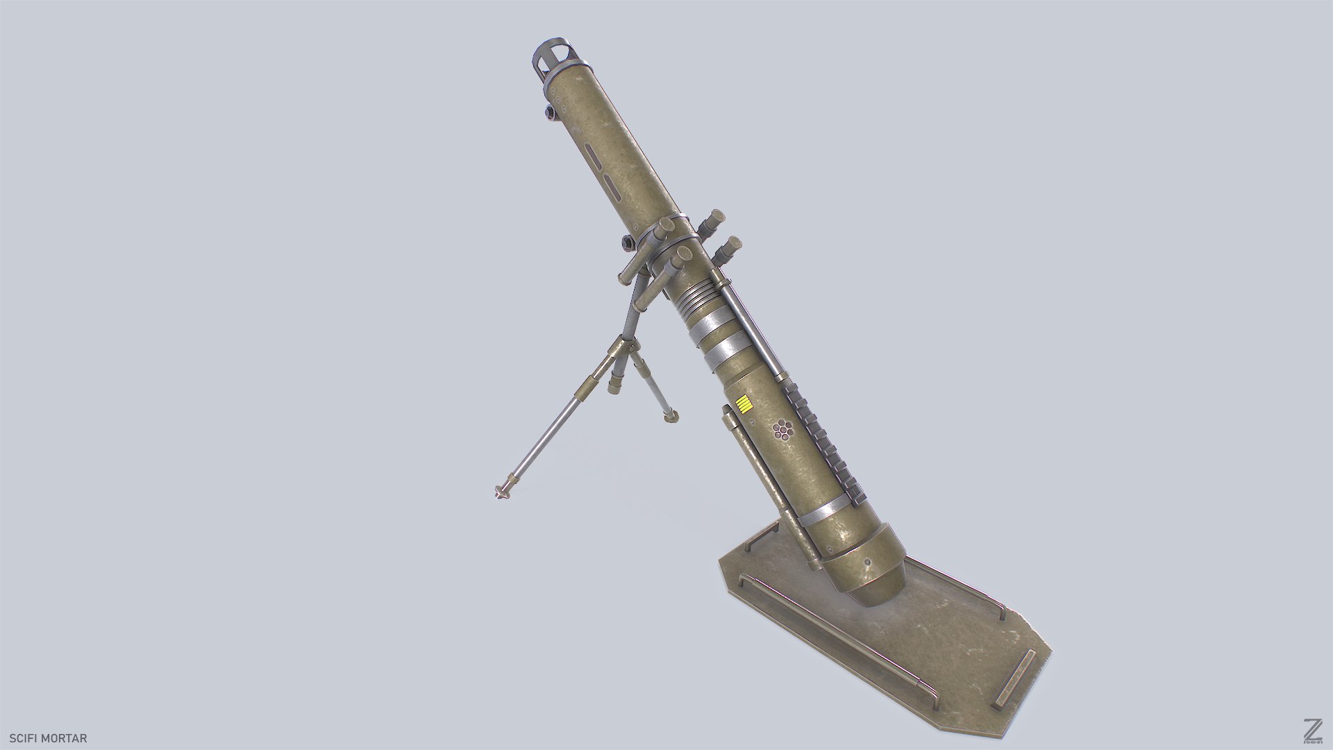 공상 과학 박격포 3D 모델 - TurboSquid 2230844