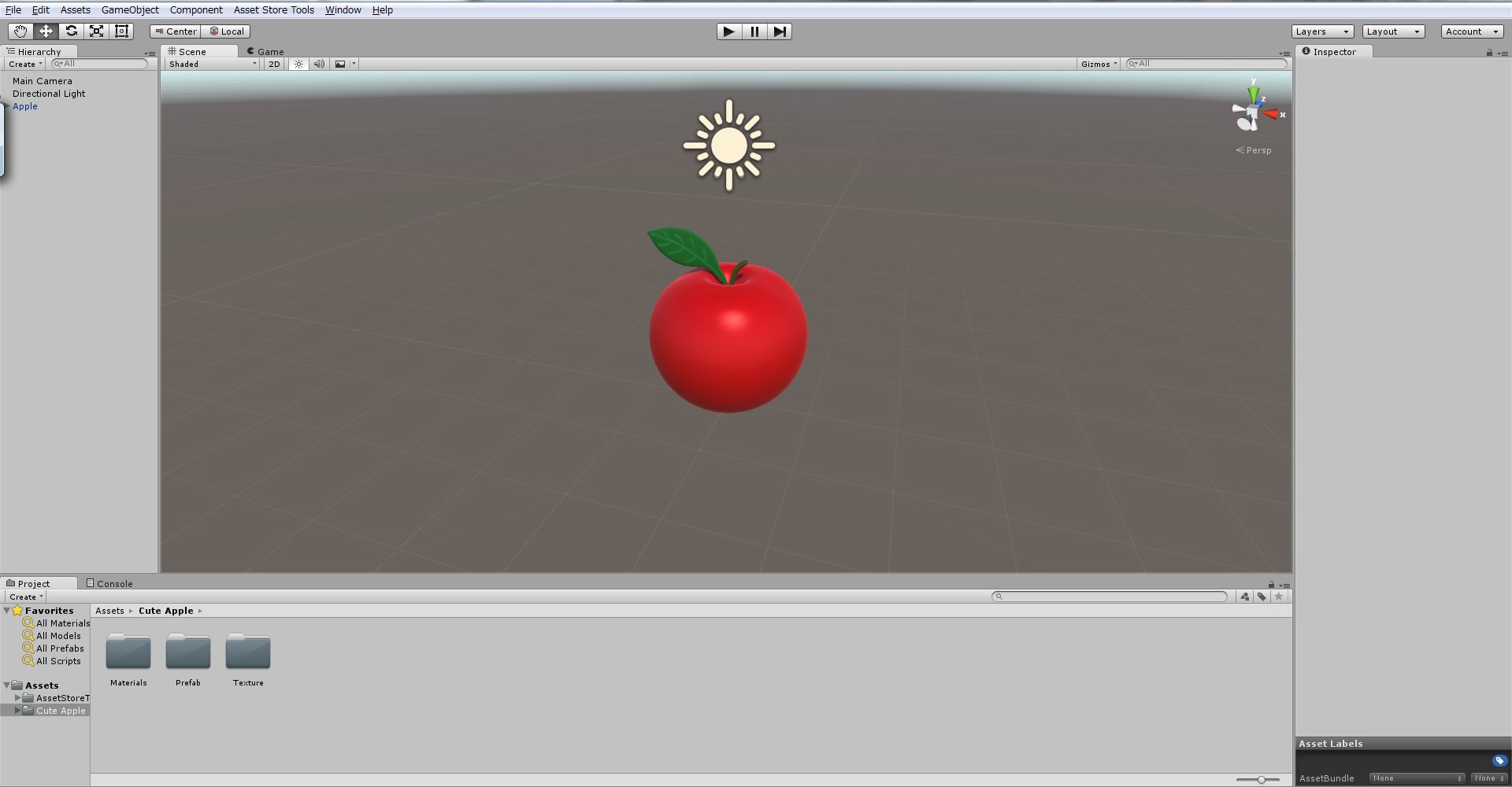 Apple Cute 3d Model