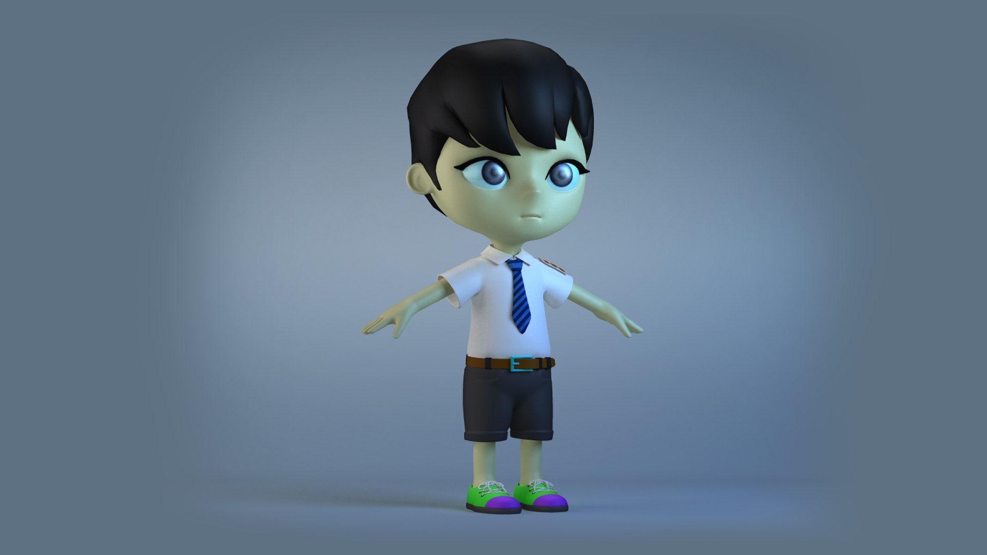3D Animated Characters Little Boys Students Passersby Boy - TurboSquid ...