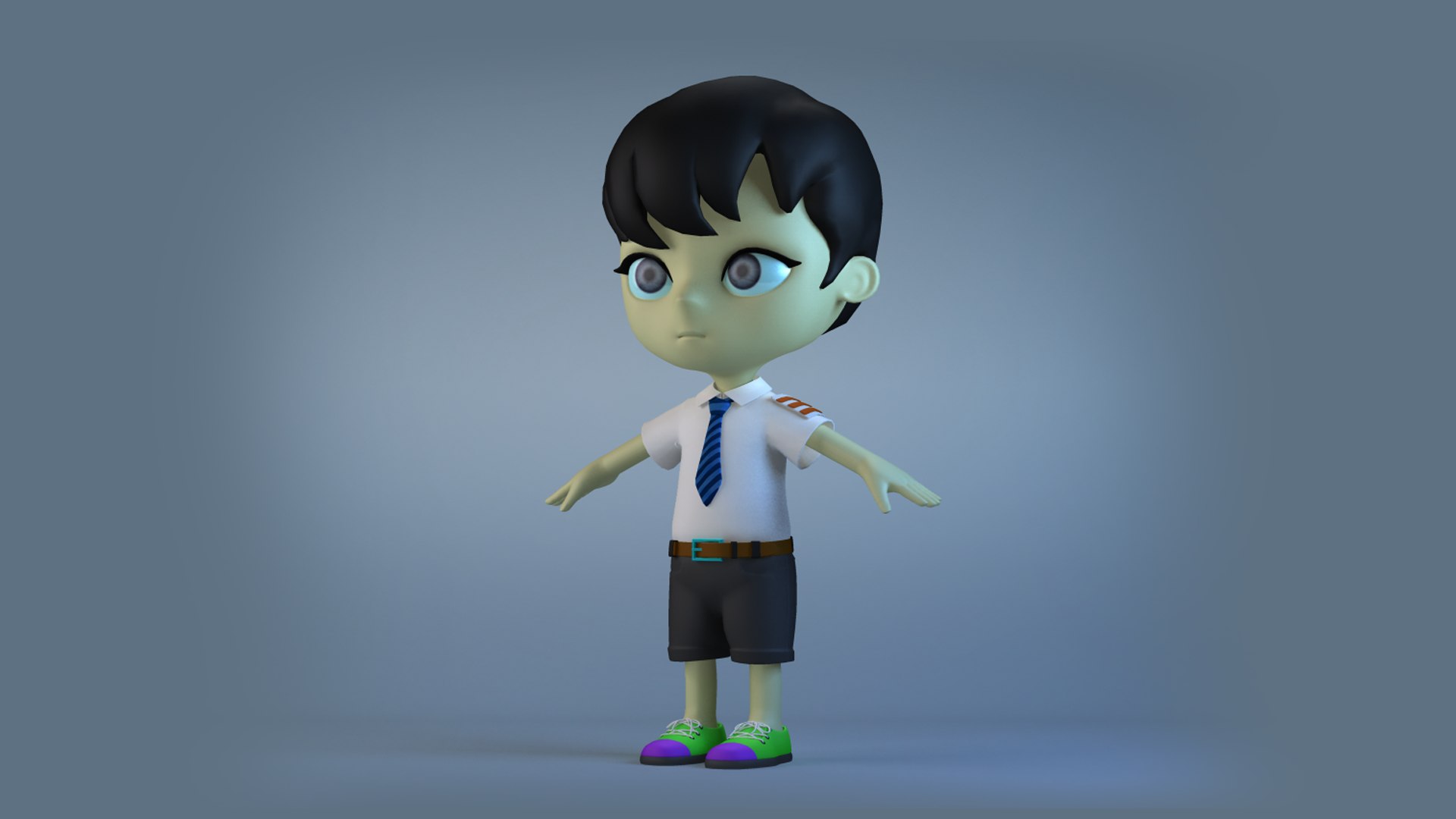 3D Animated Characters Little Boys Students Passersby Boy - TurboSquid ...