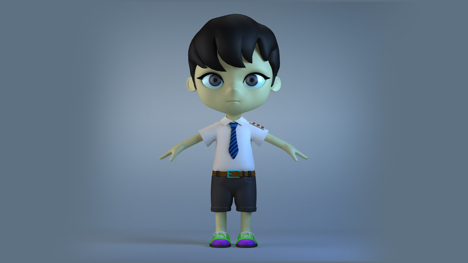 3D Animated Characters Little Boys Students Passersby Boy - TurboSquid ...