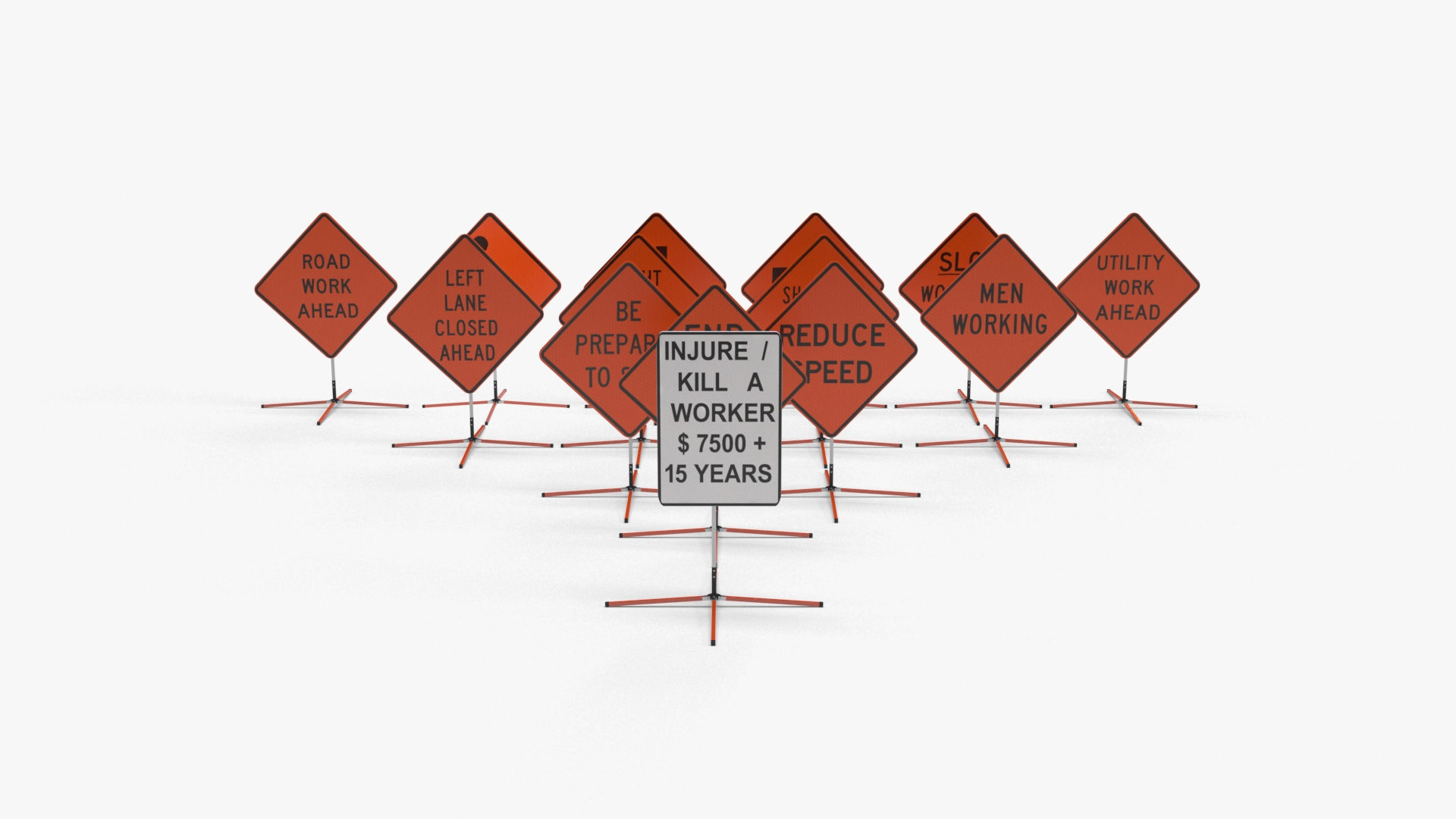 3D Road Construction Signs - TurboSquid 1579518