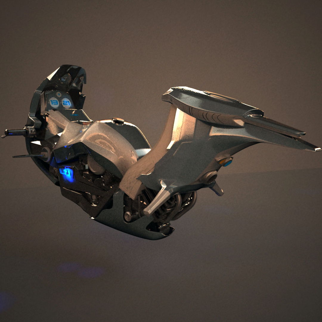 3d model hover bike