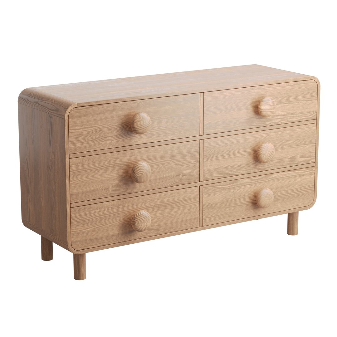 Tabitha 6-Drawer Dresser3Dモデル - TurboSquid 1988843