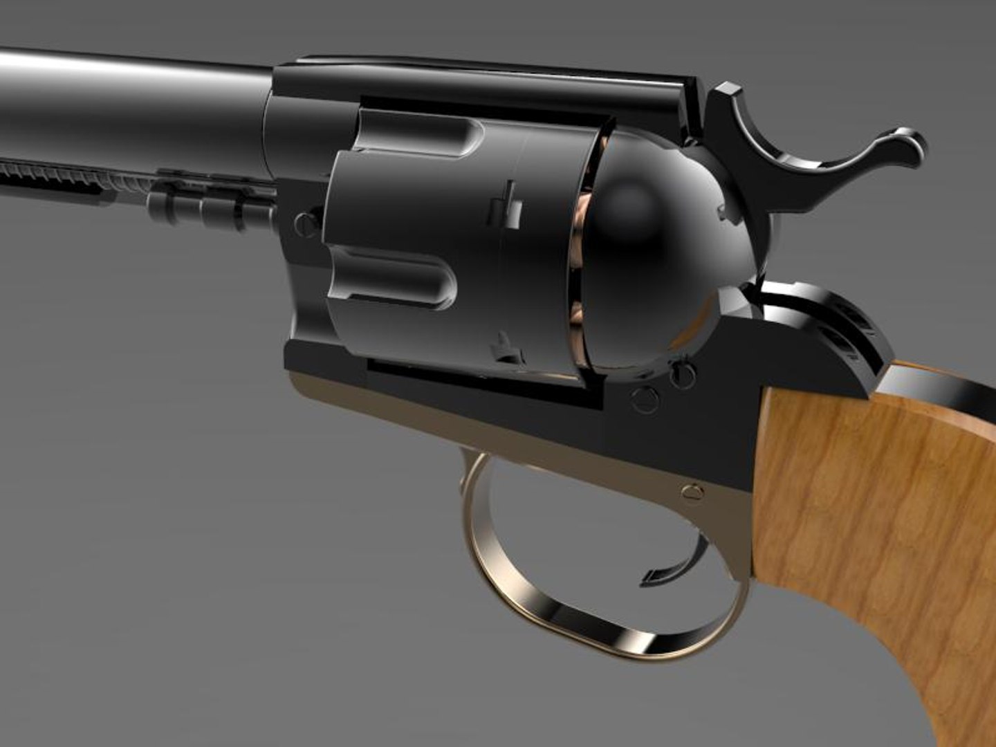 Colt long barrel 3D - TurboSquid 1289337