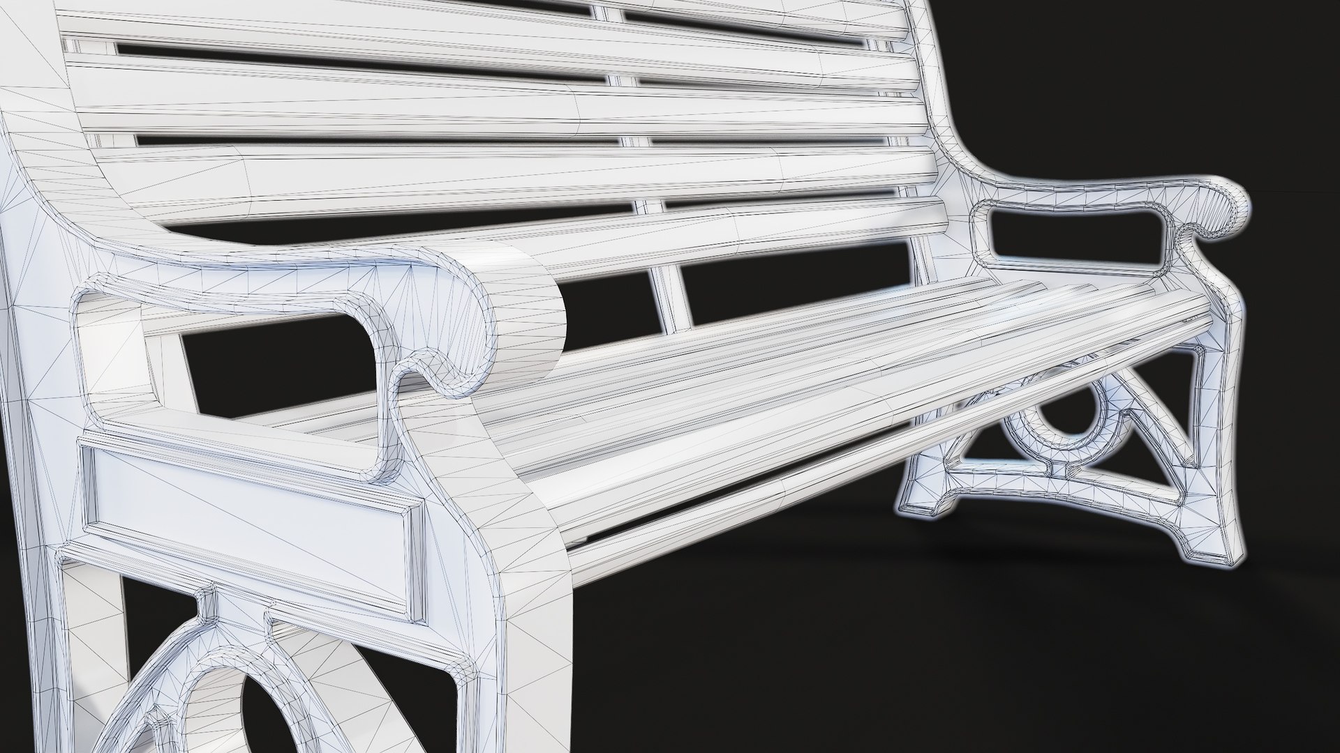 Realistic Street Bench - PBR Game Ready Model - TurboSquid 2135184