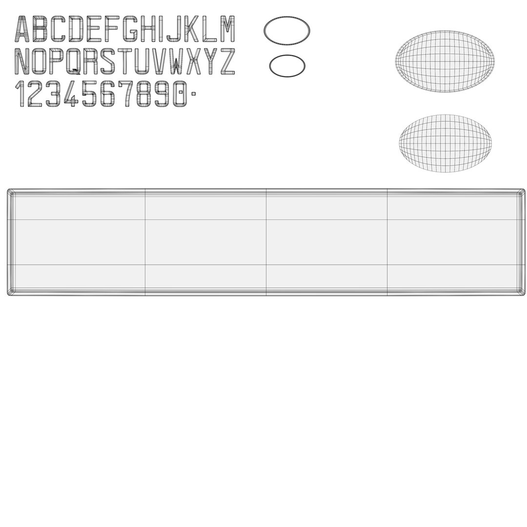 3D Customizable French License Plate 3D Model Model - TurboSquid 2332468