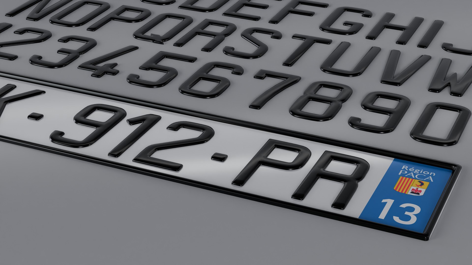 3D Customizable French License Plate 3D Model Model - TurboSquid 2332468