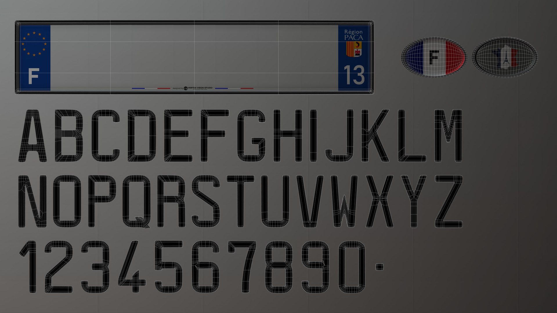 3D Customizable French License Plate 3D Model Model - TurboSquid 2332468