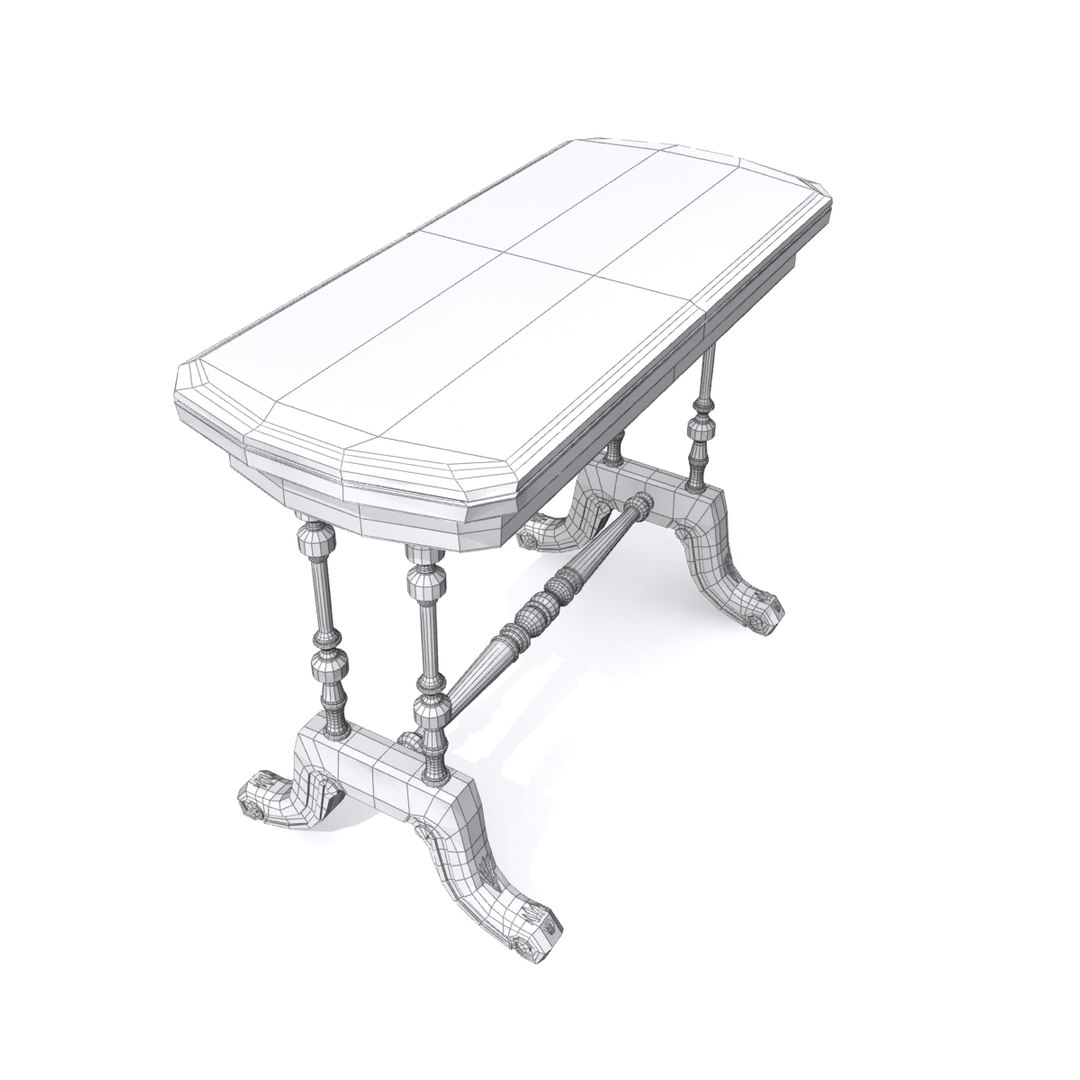 Victorian Furniture Table 3d 3ds