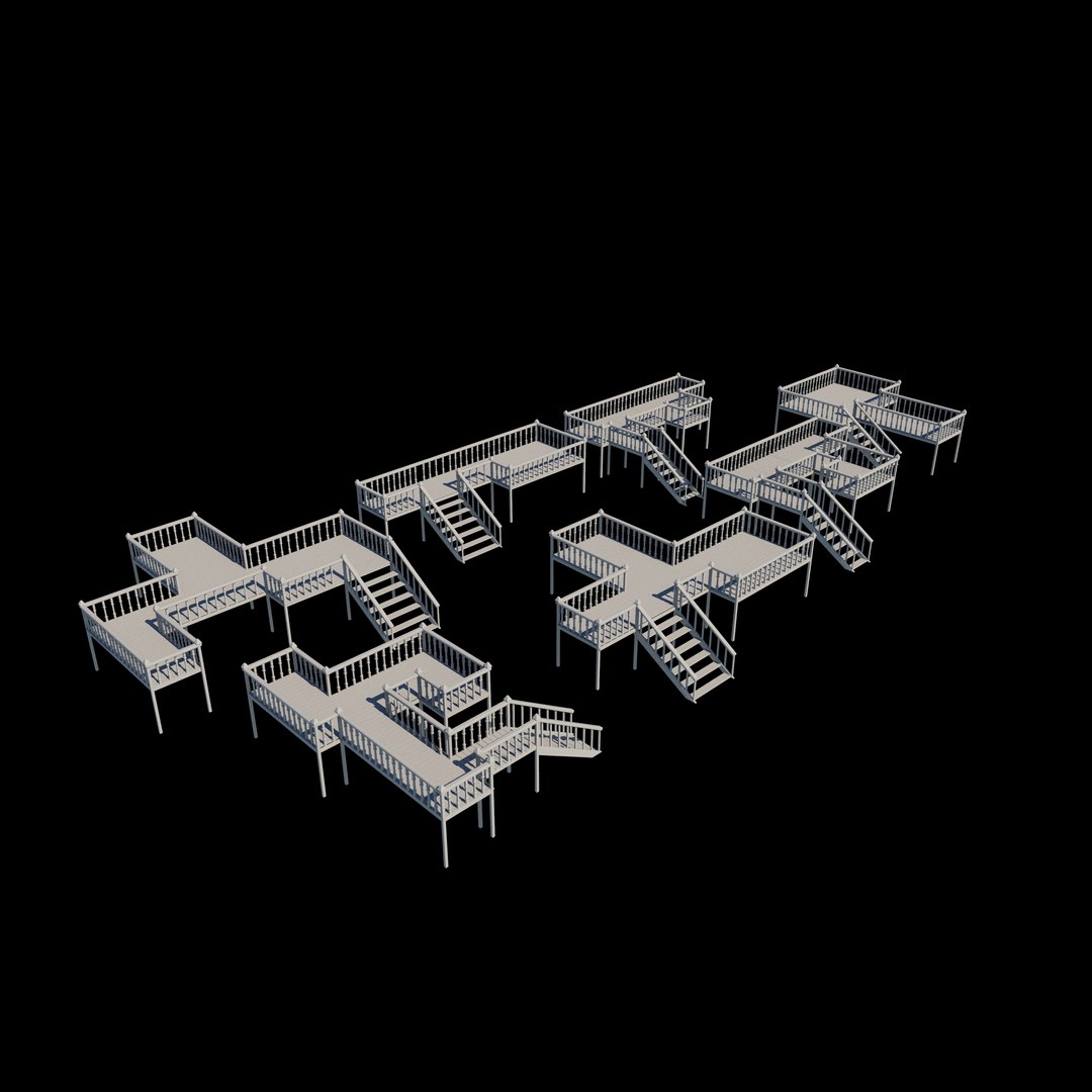 Multi Wooden Deck 3D Model - TurboSquid 2408956