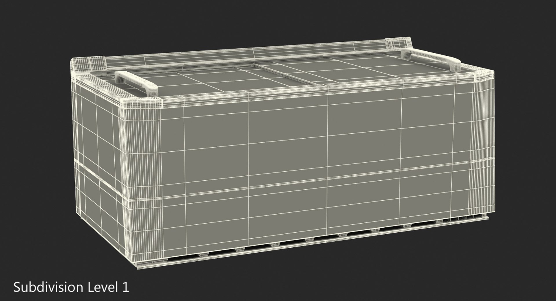 3D Glass Display Chest Freezer Model - TurboSquid 1416219