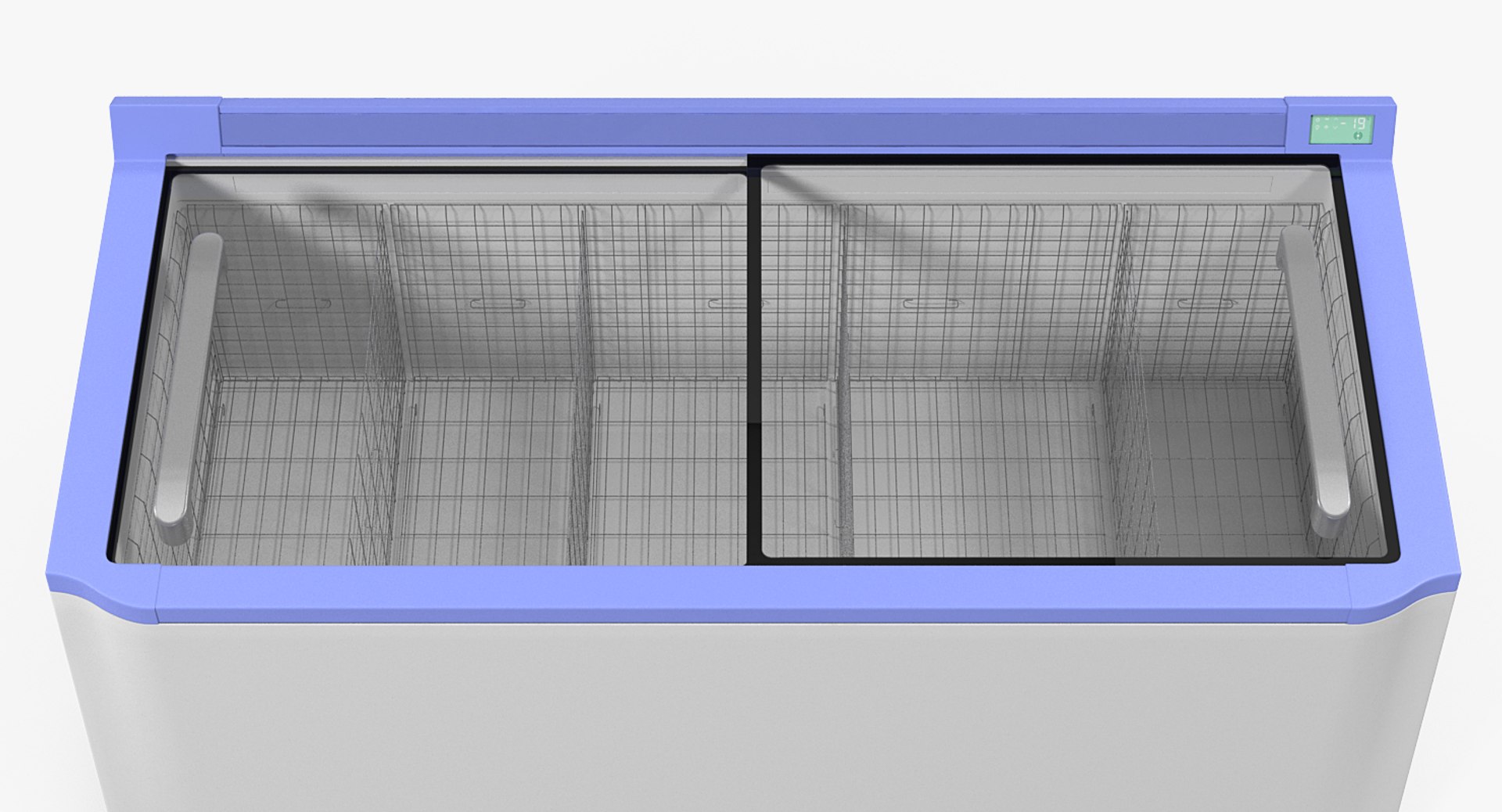3D Glass Display Chest Freezer Model - TurboSquid 1416219