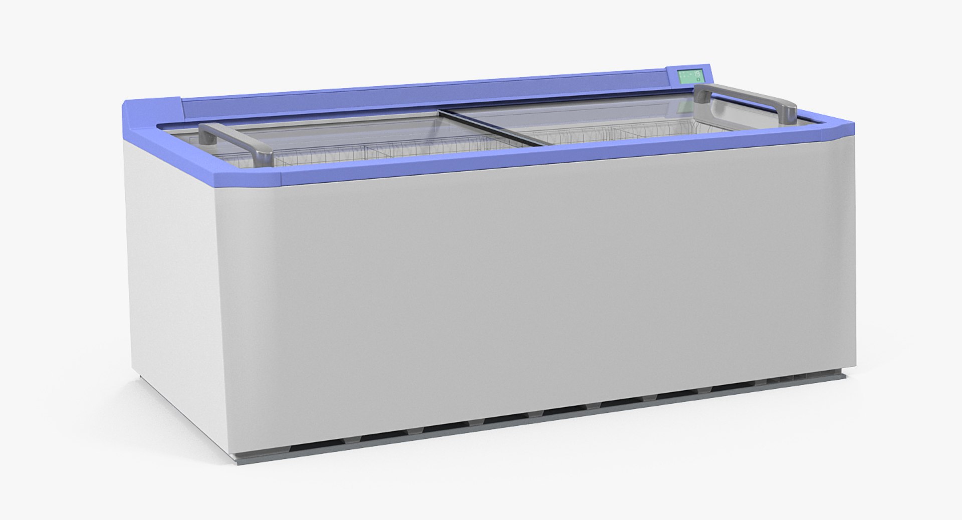 3D Glass Display Chest Freezer Model - TurboSquid 1416219