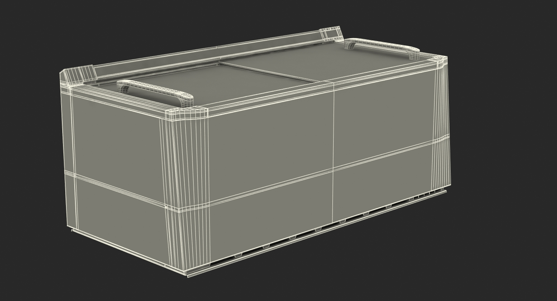 3D Glass Display Chest Freezer Model - TurboSquid 1416219