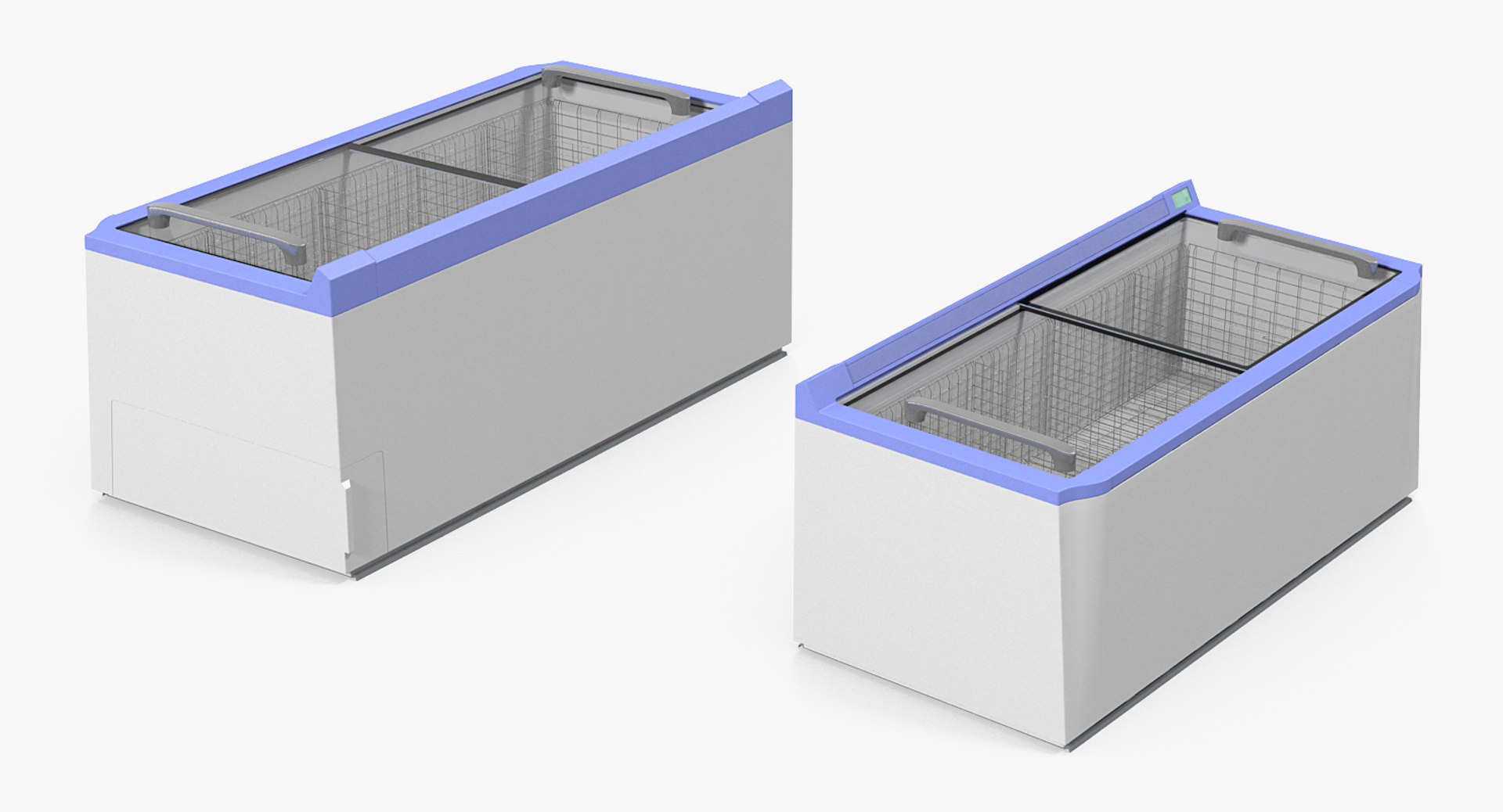 3D Glass Display Chest Freezer Model - TurboSquid 1416219