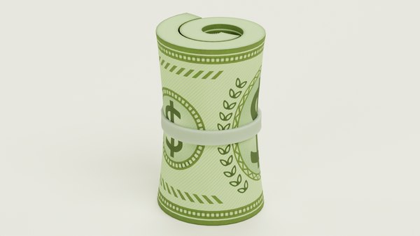 modelo 3d Dibujos animados de billetes en rollo - TurboSquid 2268319