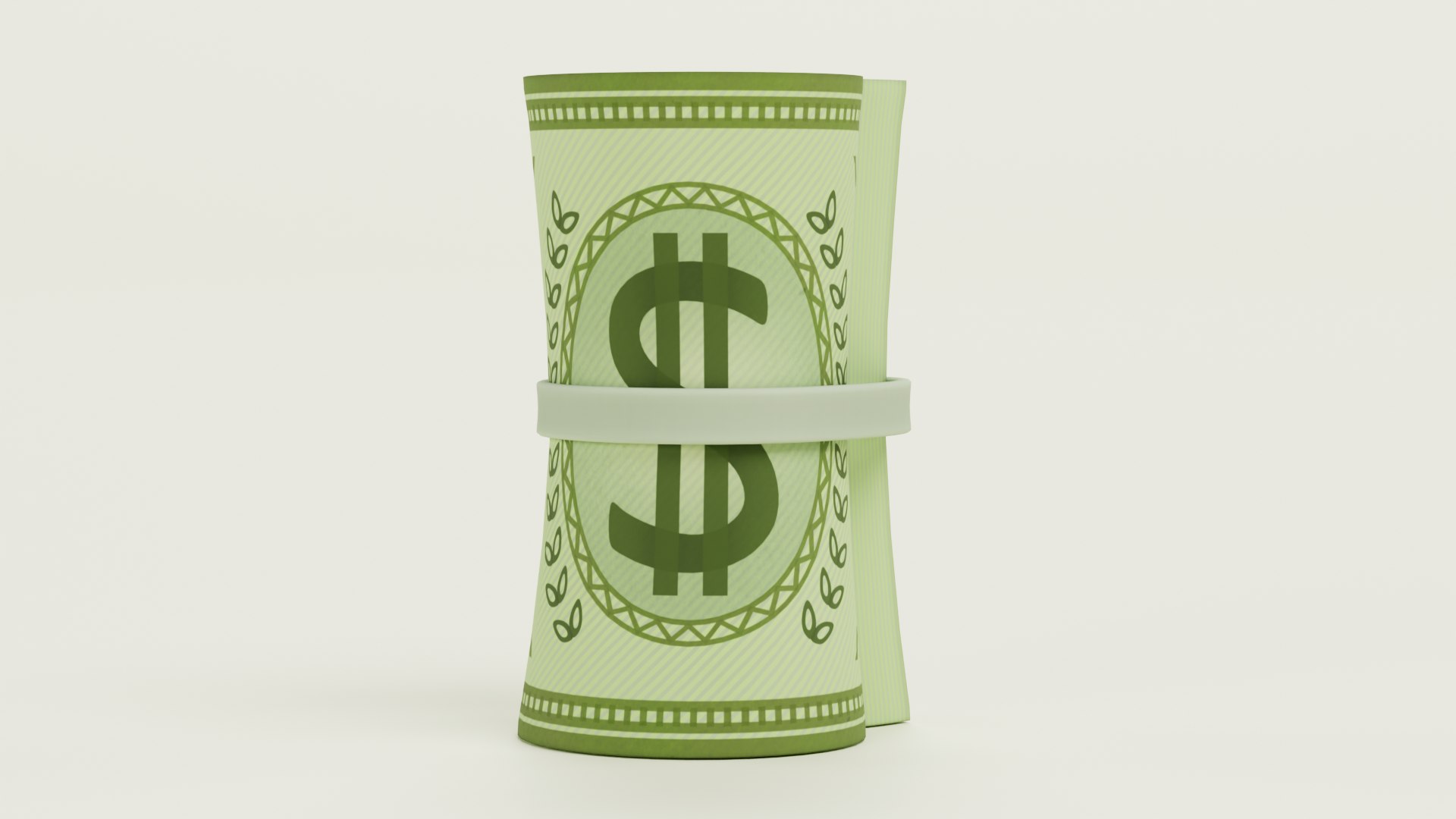 3D Cartoon Money Bills Roll - TurboSquid 2268319