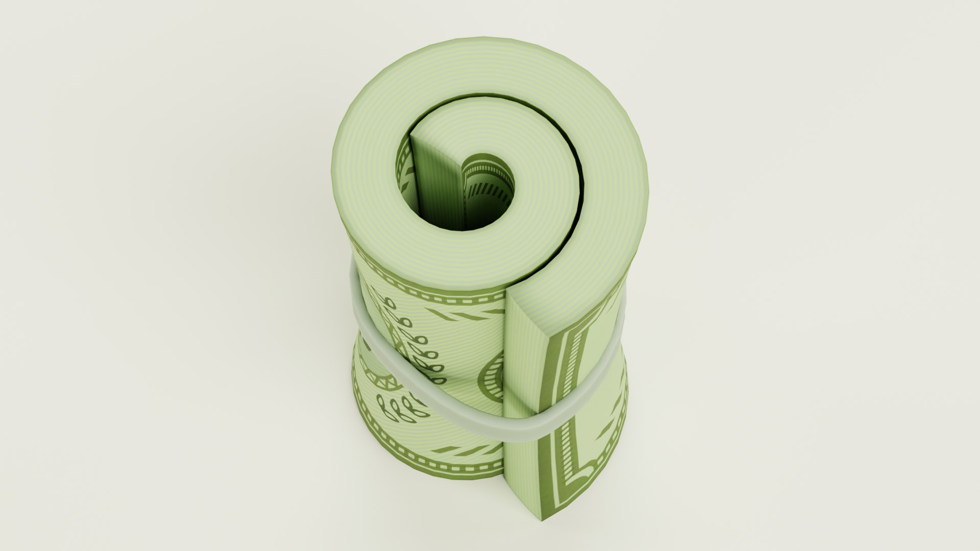 3D Cartoon Money Bills Roll - TurboSquid 2268319