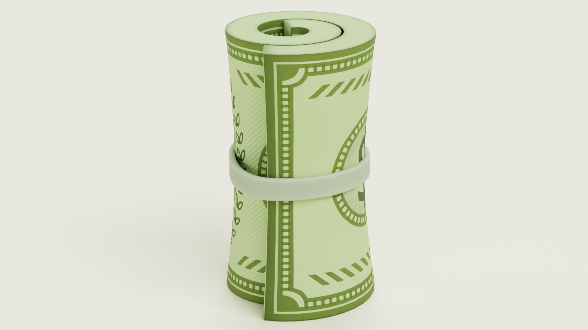3D Cartoon Money Bills Roll - TurboSquid 2268319