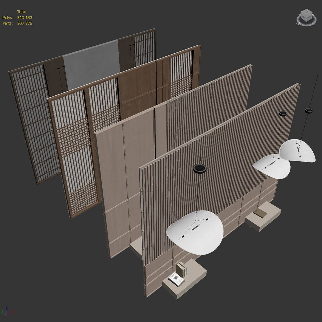 3D Decorative Wall Panel Set 81 Model - TurboSquid 1951153