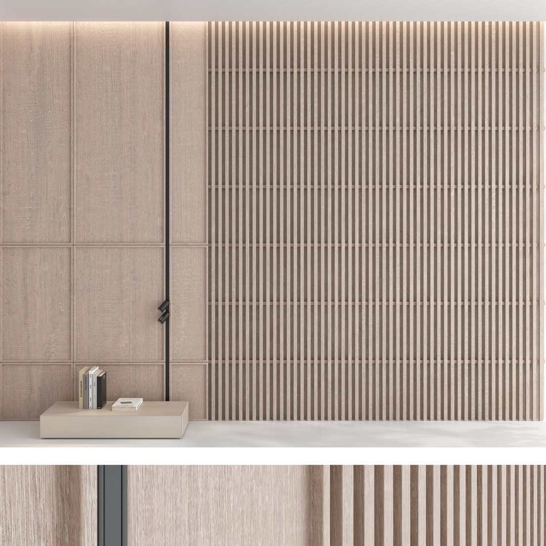 3D Decorative Wall Panel Set 81 Model - TurboSquid 1951153