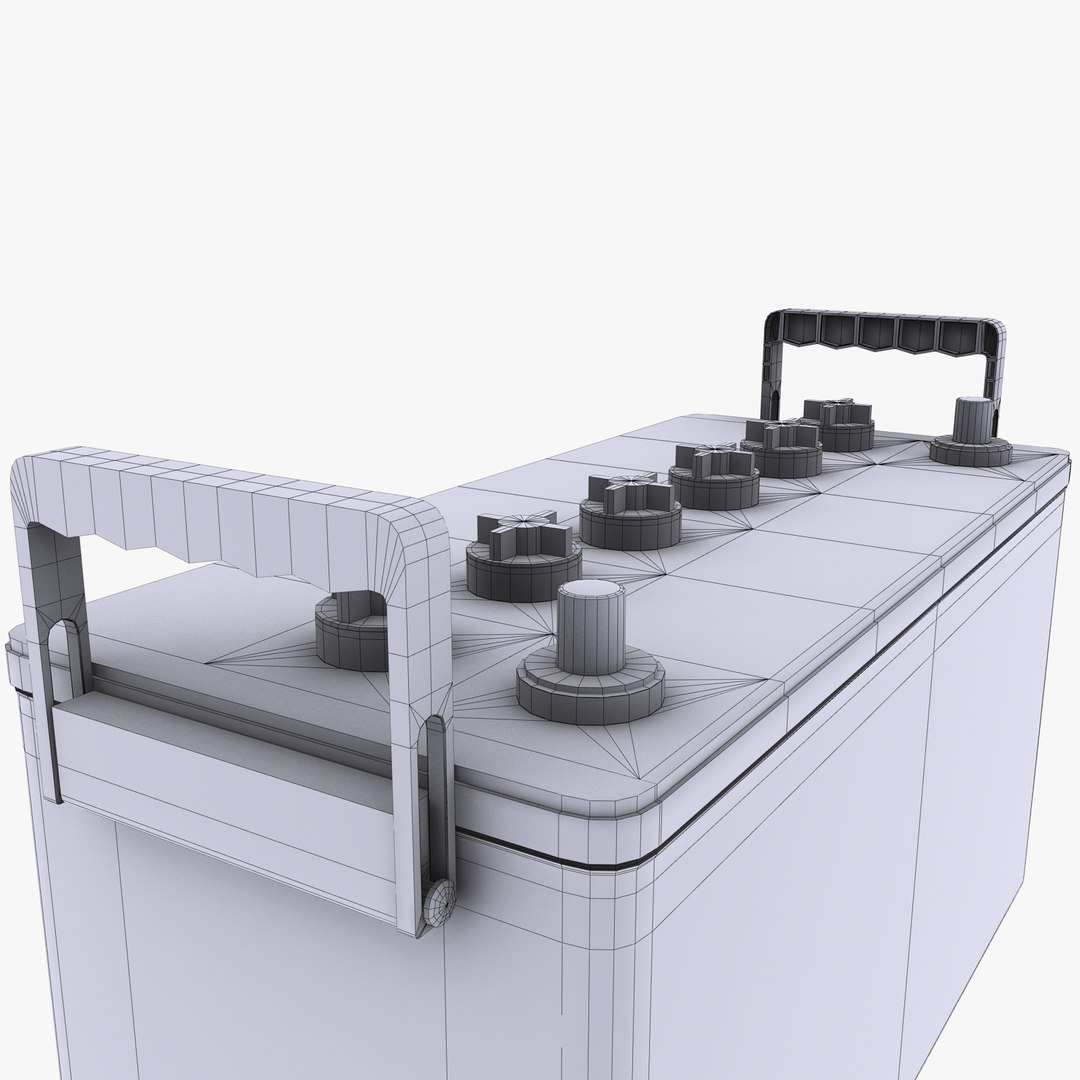 battery car 3d max