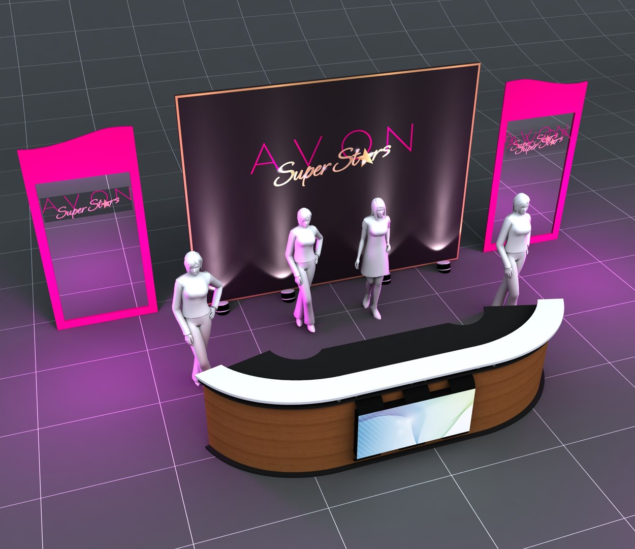 3D Welcome Desk With Variable Shape Model - TurboSquid 1957627