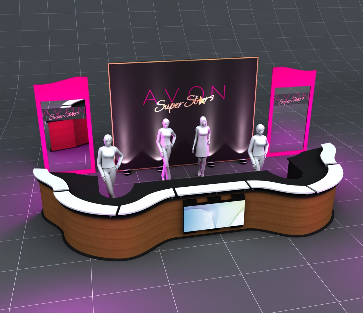 3D Welcome Desk With Variable Shape Model - TurboSquid 1957627